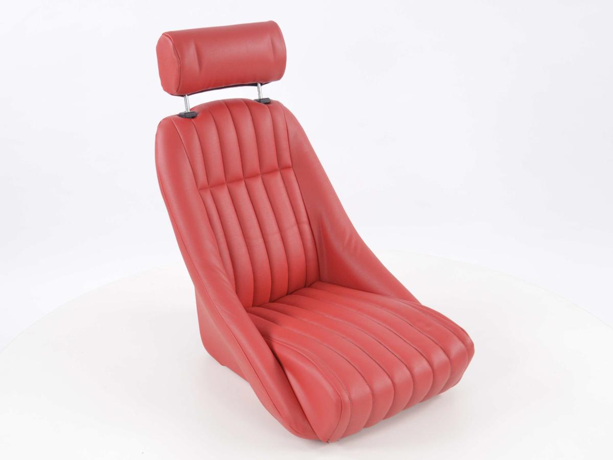 Paire de siege baquet Oldtimer Classic 2 Simili Cuir Rouge Fixe Non ...