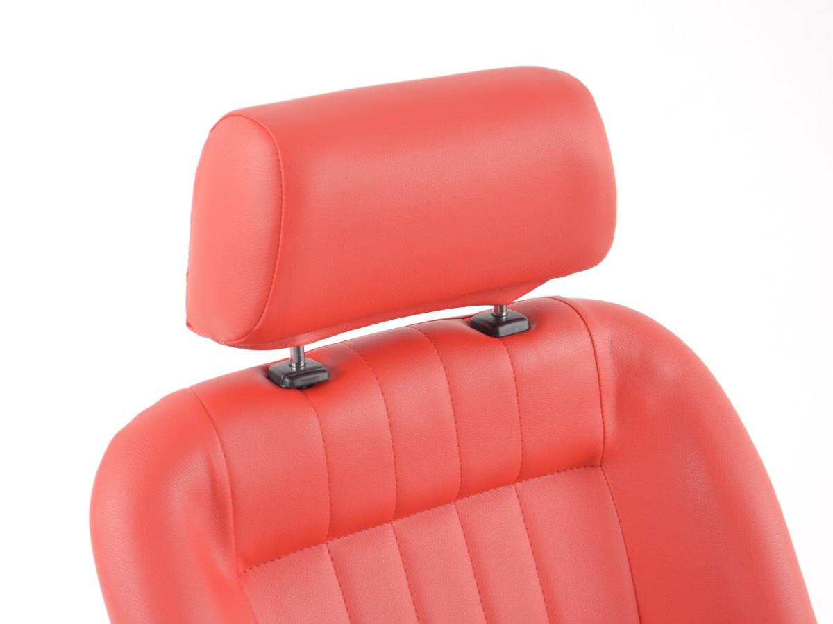 Paire de siege baquet Oldtimer Retro Simili Cuir Rouge Fixe Non Inclinable