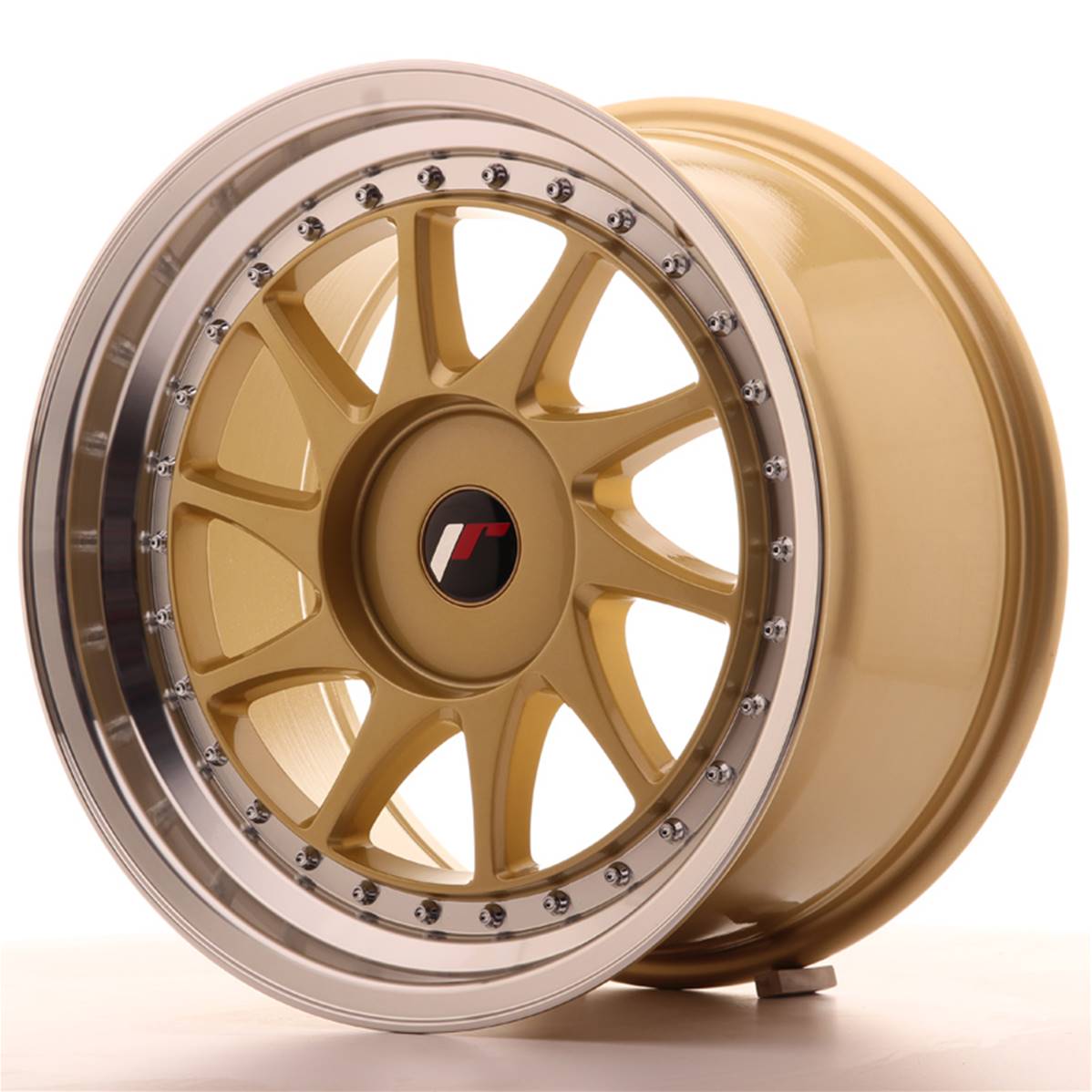 Jante JAPAN RACING JR26 17x9 ET20-35 BLANK Gold Machined Lip
