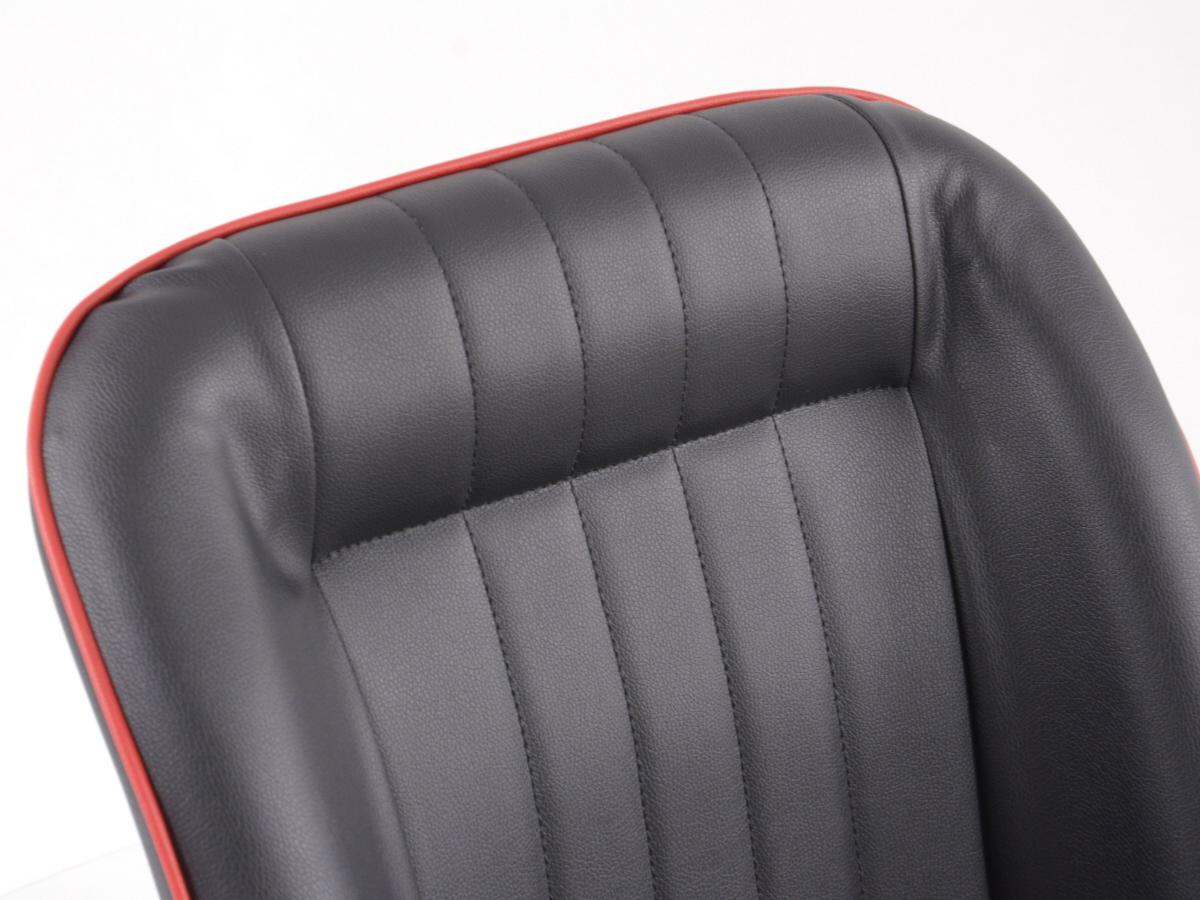 Paire de siege baquet Oldtimer Retro Simili Cuir Noir Fixe Non Inclinable