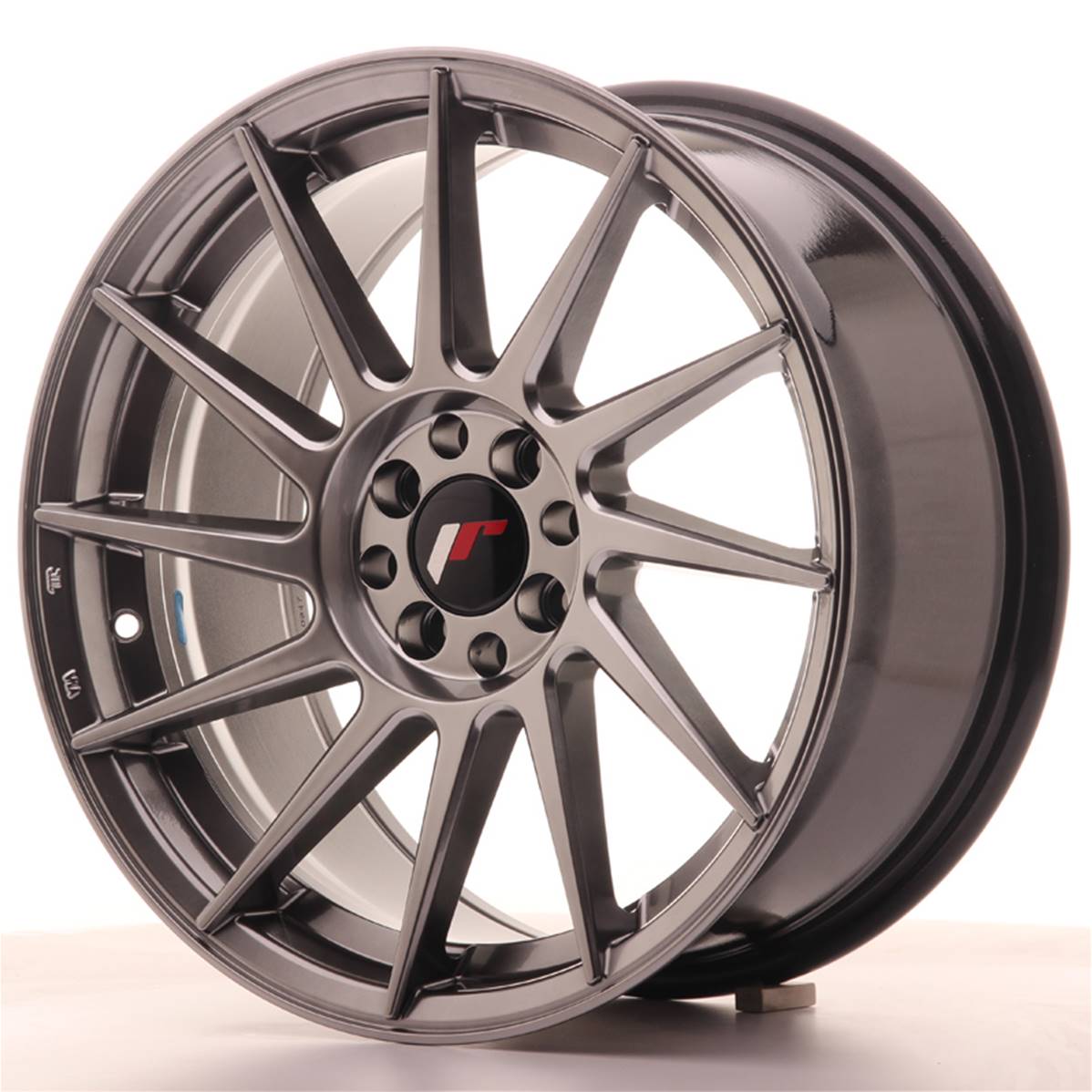Jante JAPAN RACING JR22 17" x 8" 4x108 4x100 ET 25 Hiper Black